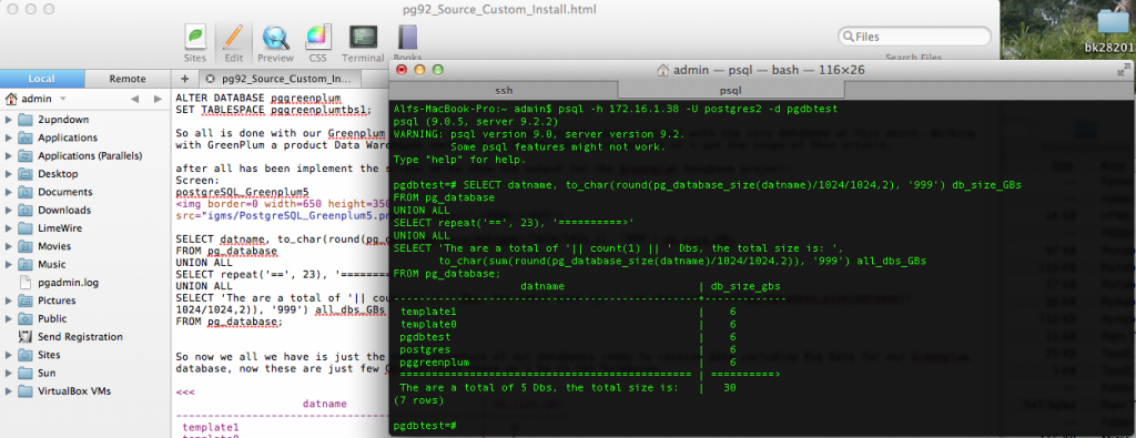 Custom Install Implementation PostgreSQL for Greenplum from Source Code | URimagination, Inc.